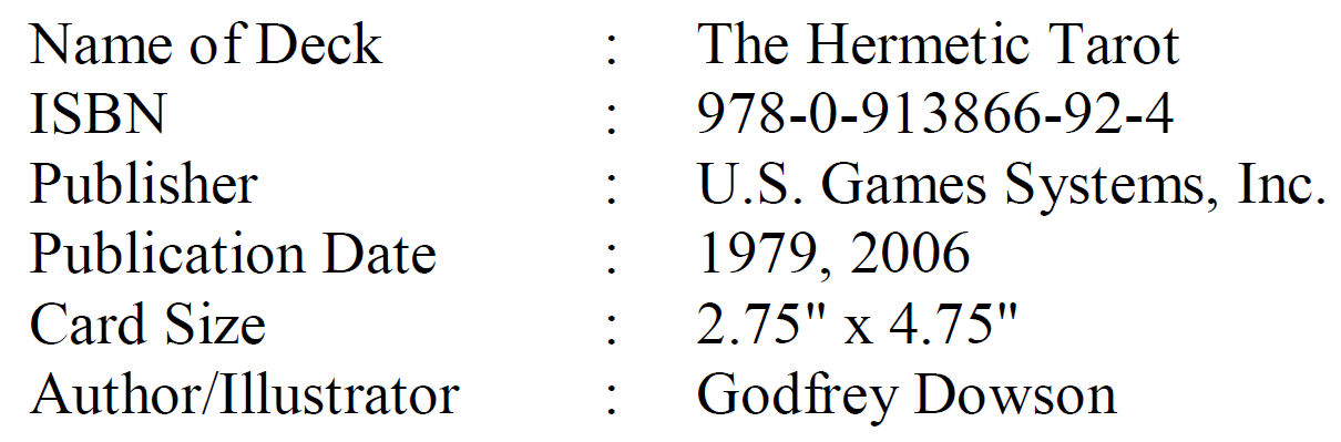 The Hermetic Tarot by Godfrey Dowson: A Powerful Divination Deck and a ...