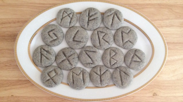 Edible Rune Divination: Black Sesame Shortbread Rune Cookies – benebell wen