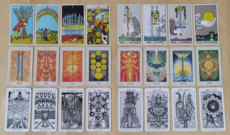 Rider-Waite-Smith (RWS) and Thoth Comparison with Spirit Keeper’s Tarot ...