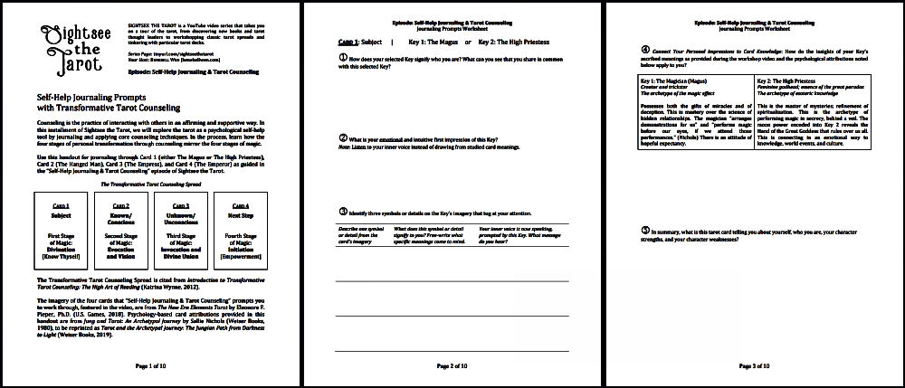 Self-Help Tarot Journaling (Transformative Tarot Counseling) – benebell wen
