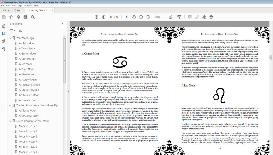 Learn About Your Moon Sign (pdf download for astrology beginners ...