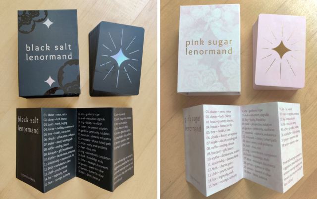 Lark and Legend’s Black Salt Lenormand and Pink Sugar Lenormand ...