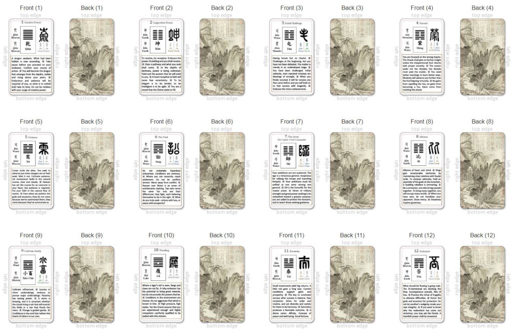 I Ching Oracle Cards (Free Printables) – benebell wen